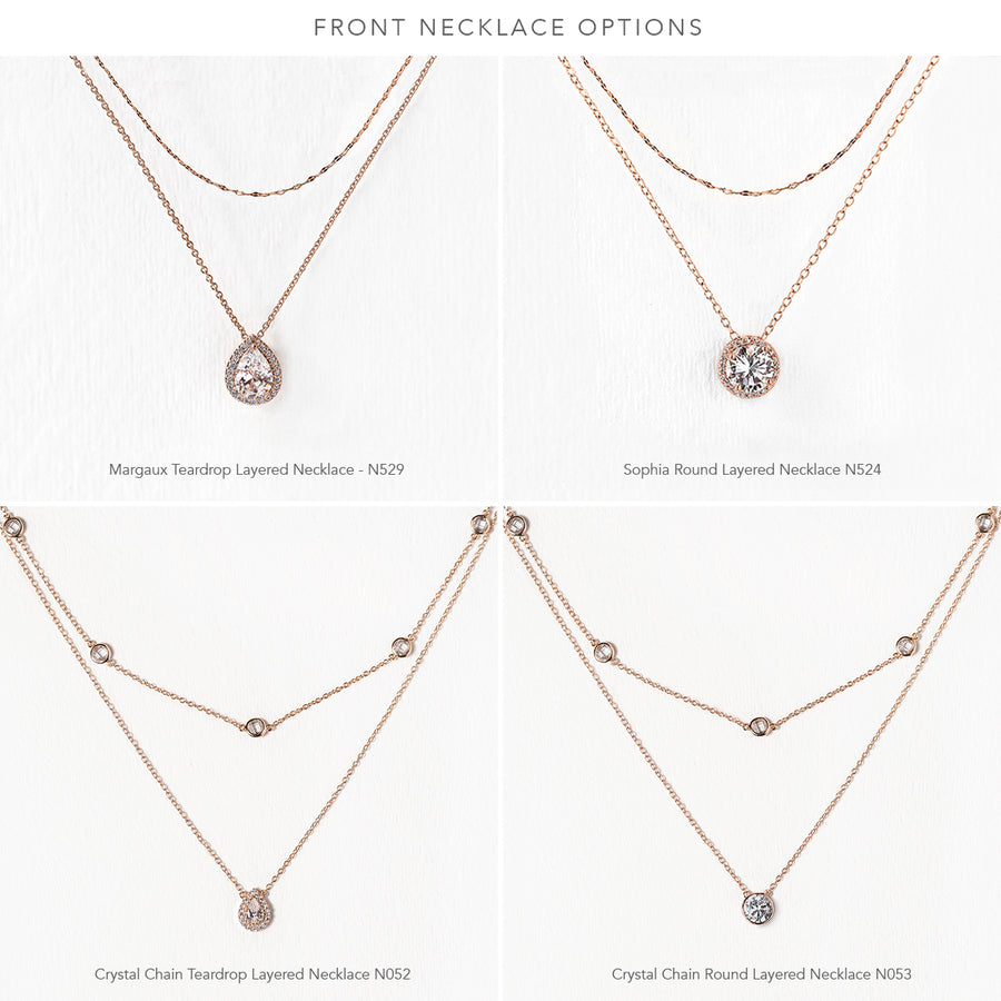 Back Drop Necklace | Gold Wedding Back Pendant Bridal Jewelry Sets ...